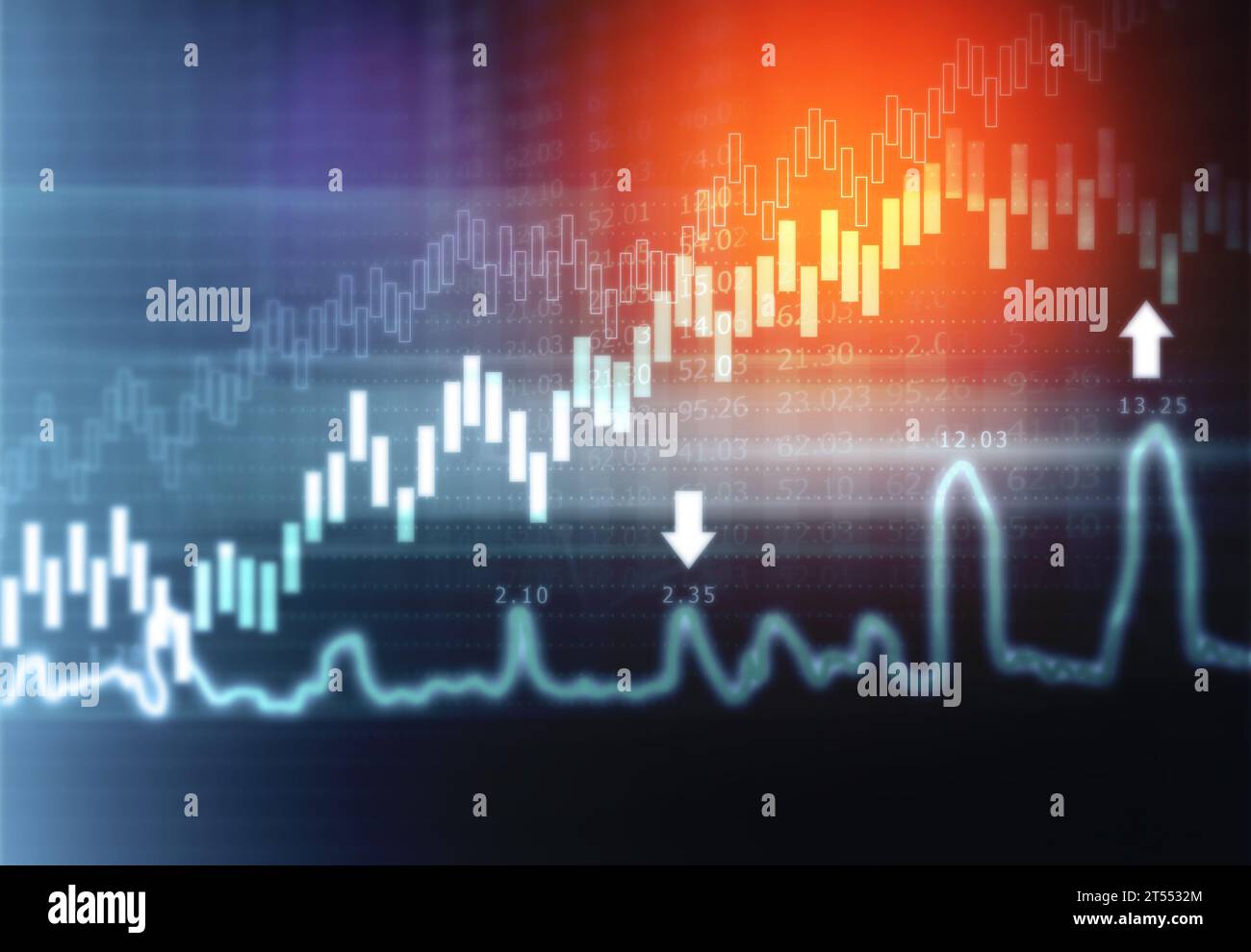 stock market finance graph background with abstract Growth graph chart ...