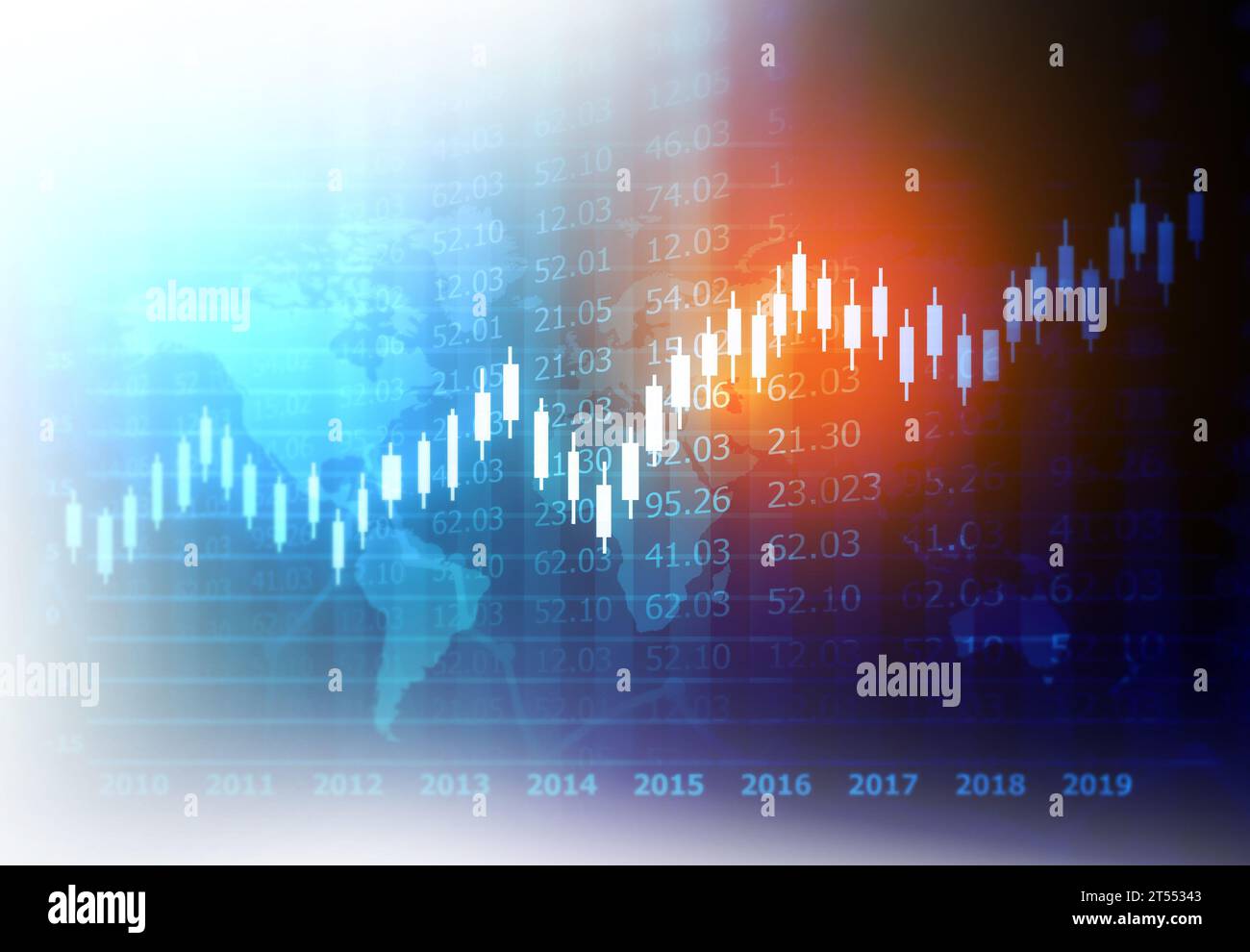 stock market finance graph background with abstract Growth graph chart ...