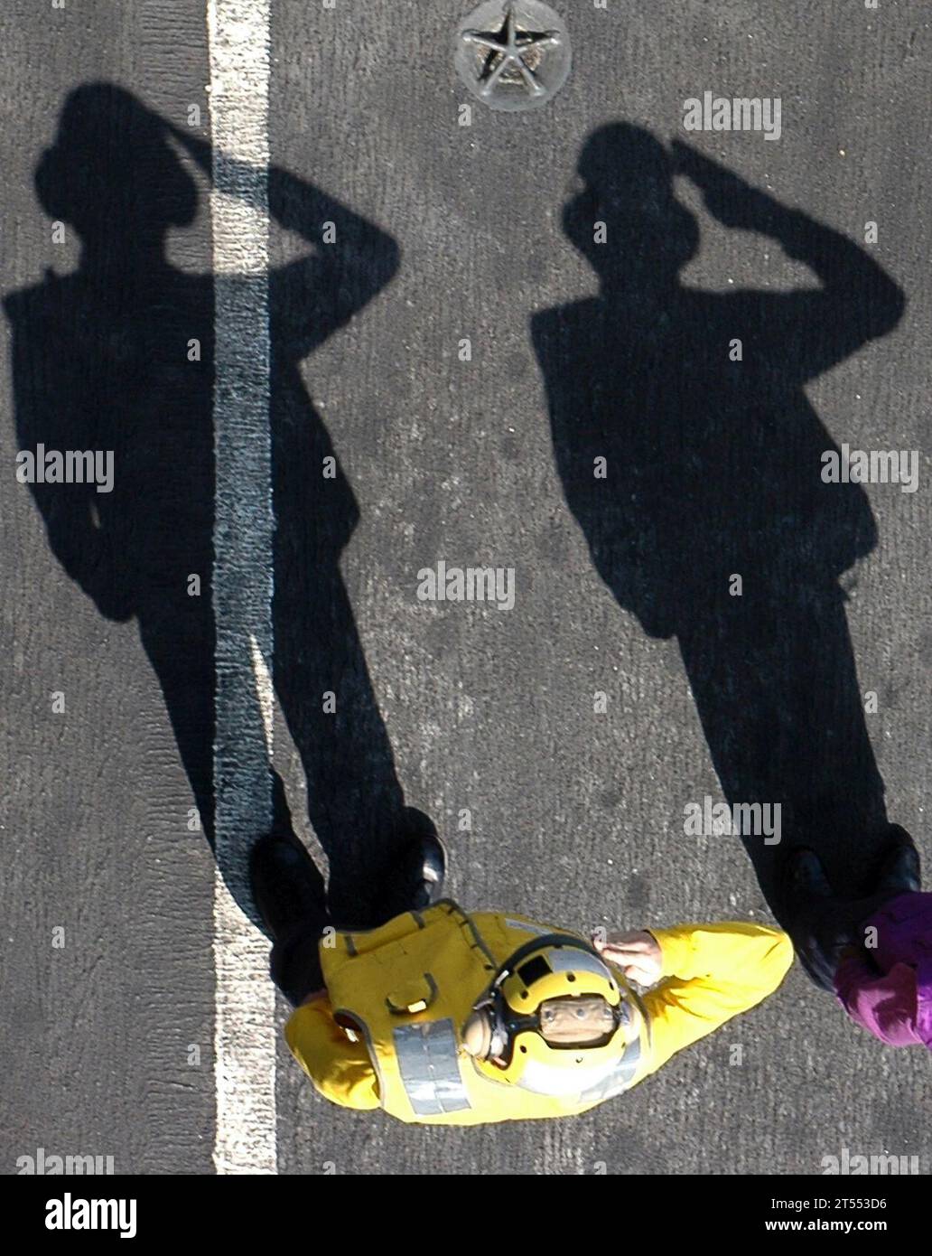 flight deck, honors, salute, SHADOW, U.S. 5TH Fleet, USS Nimitz (CVN 68 ...