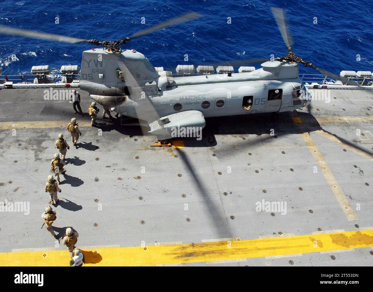 flight deck, helo, Marines, rappel, training Stock Photo - Alamy