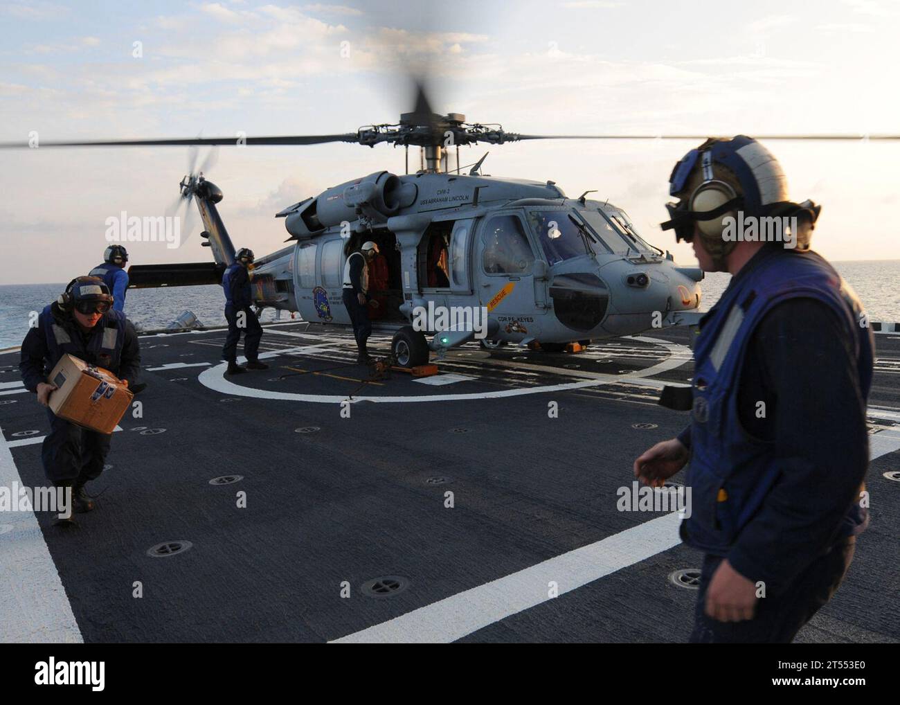 flight deck, Indian Ocean, Sailor, SH-60S Sea Hawk helicopter, U.S ...