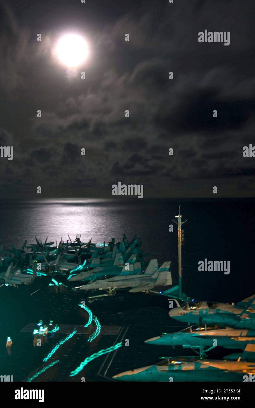 flight deck, NIGHT OPS Stock Photo - Alamy