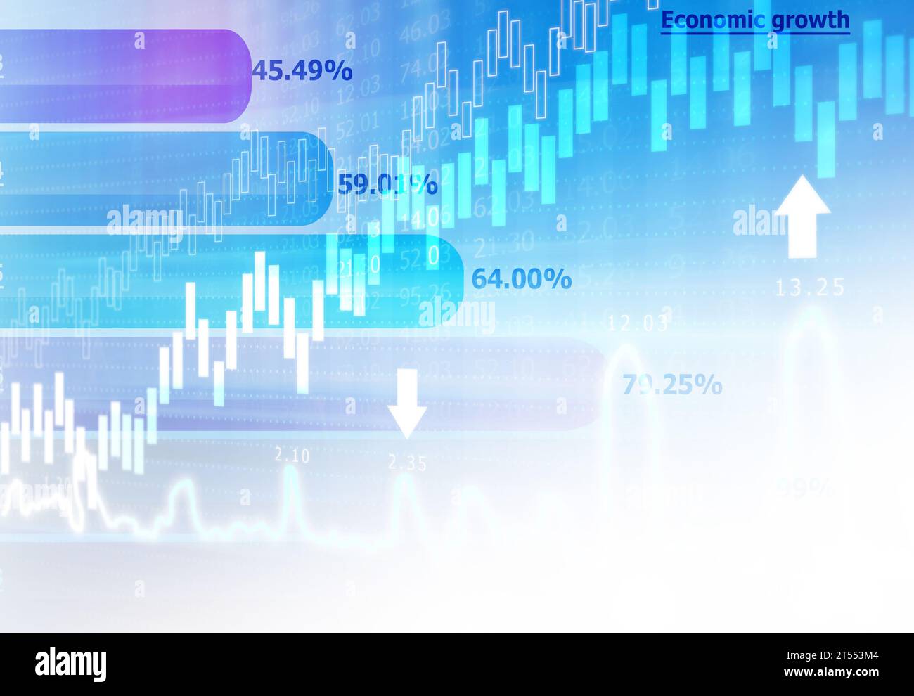 stock market finance graph background with abstract Growth graph chart ...