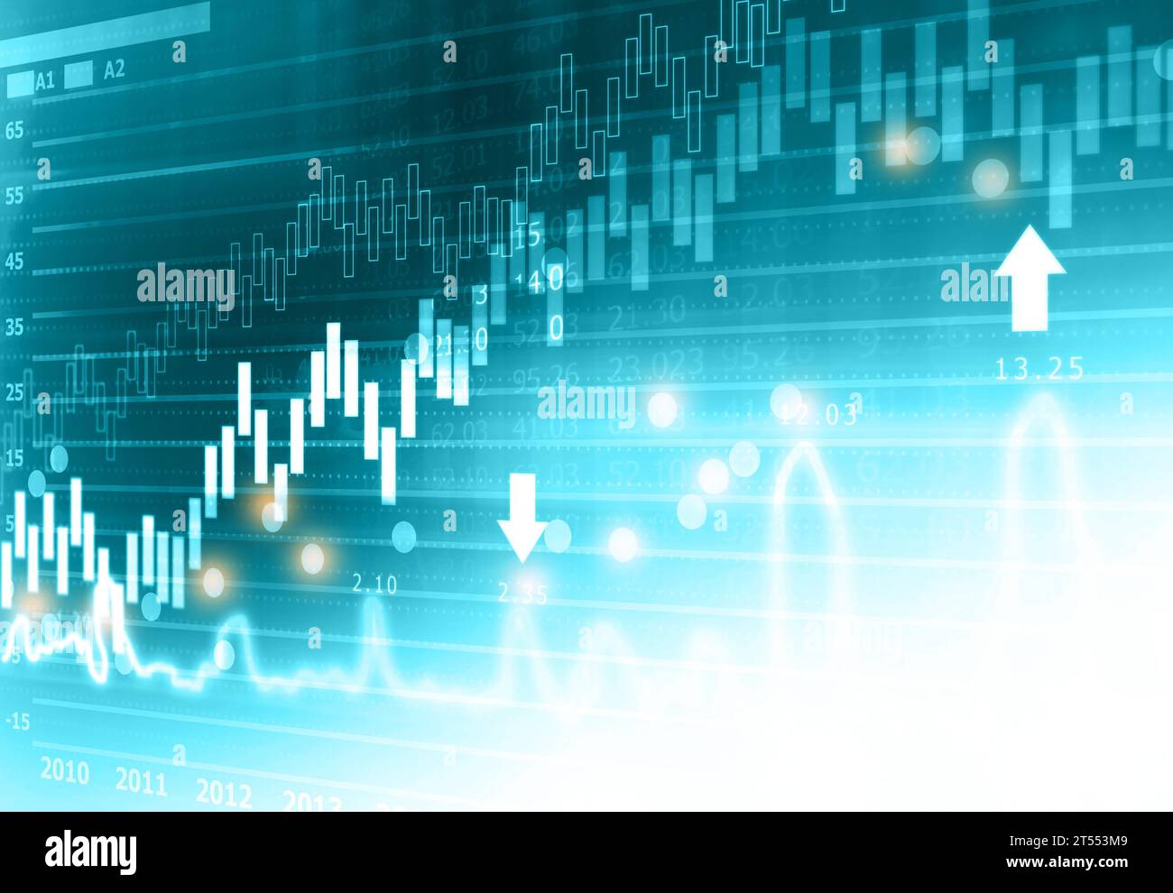 stock market finance graph background with abstract Growth graph chart ...