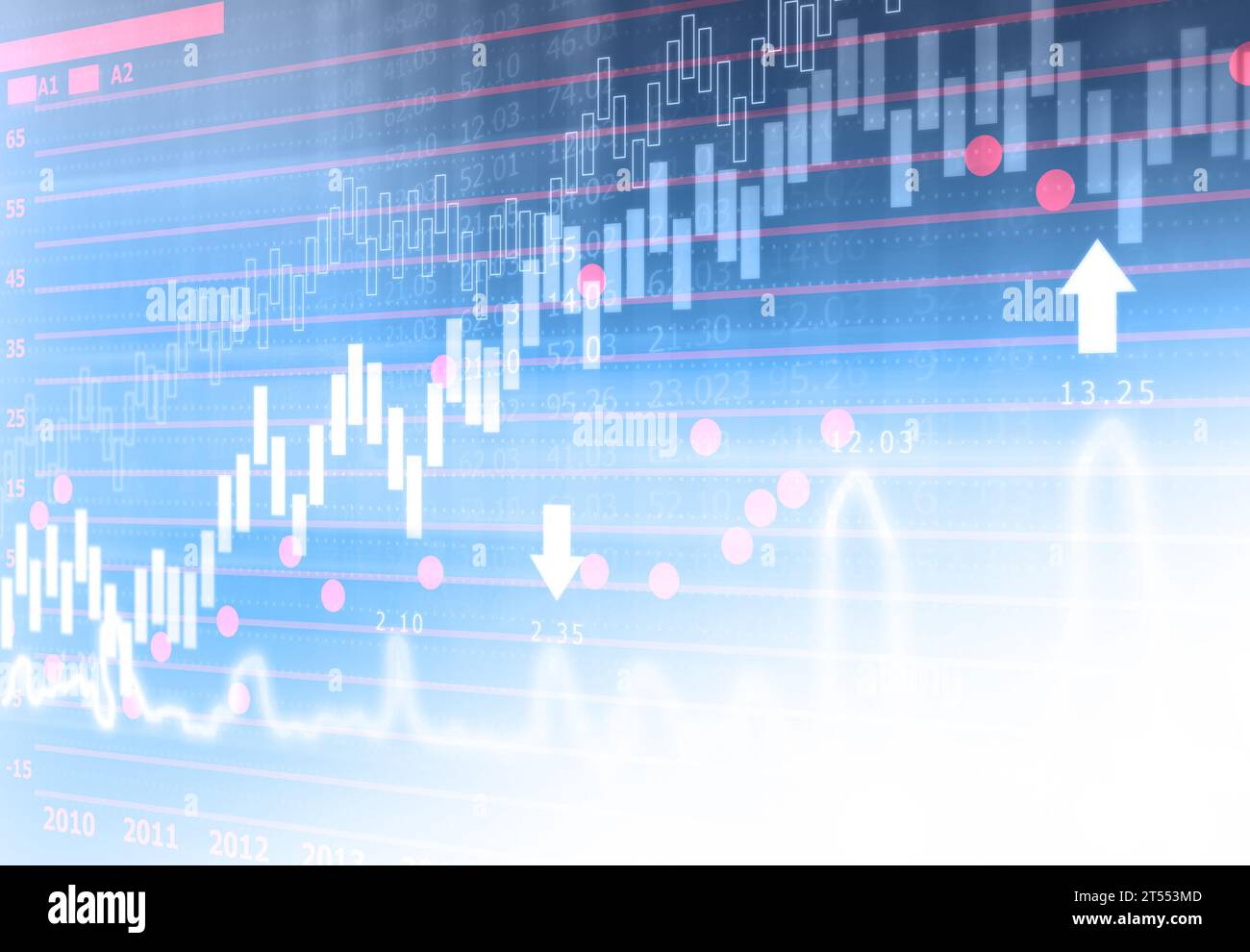 stock market finance graph background with abstract Growth graph chart ...