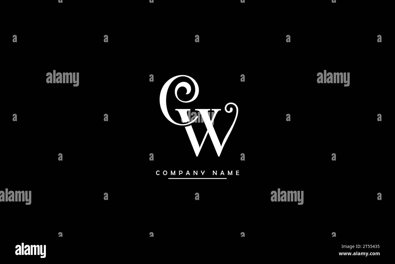 CW, WC Abstract Letters Logo Monogram Stock Vector Image & Art - Alamy