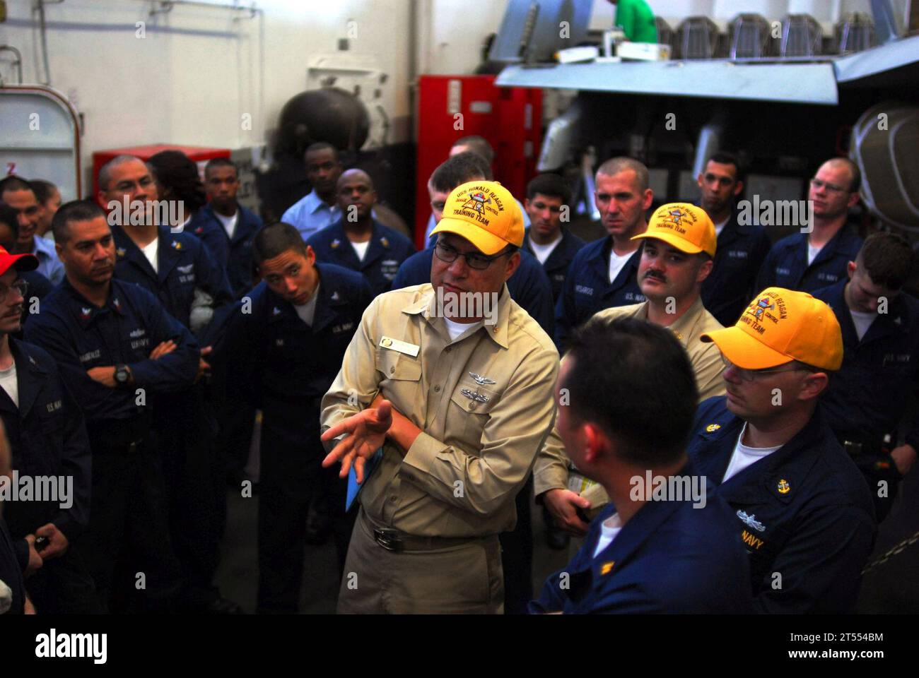 flooded space, Nimitz-class nuclear-powered aircraft carrier USS Ronald ...
