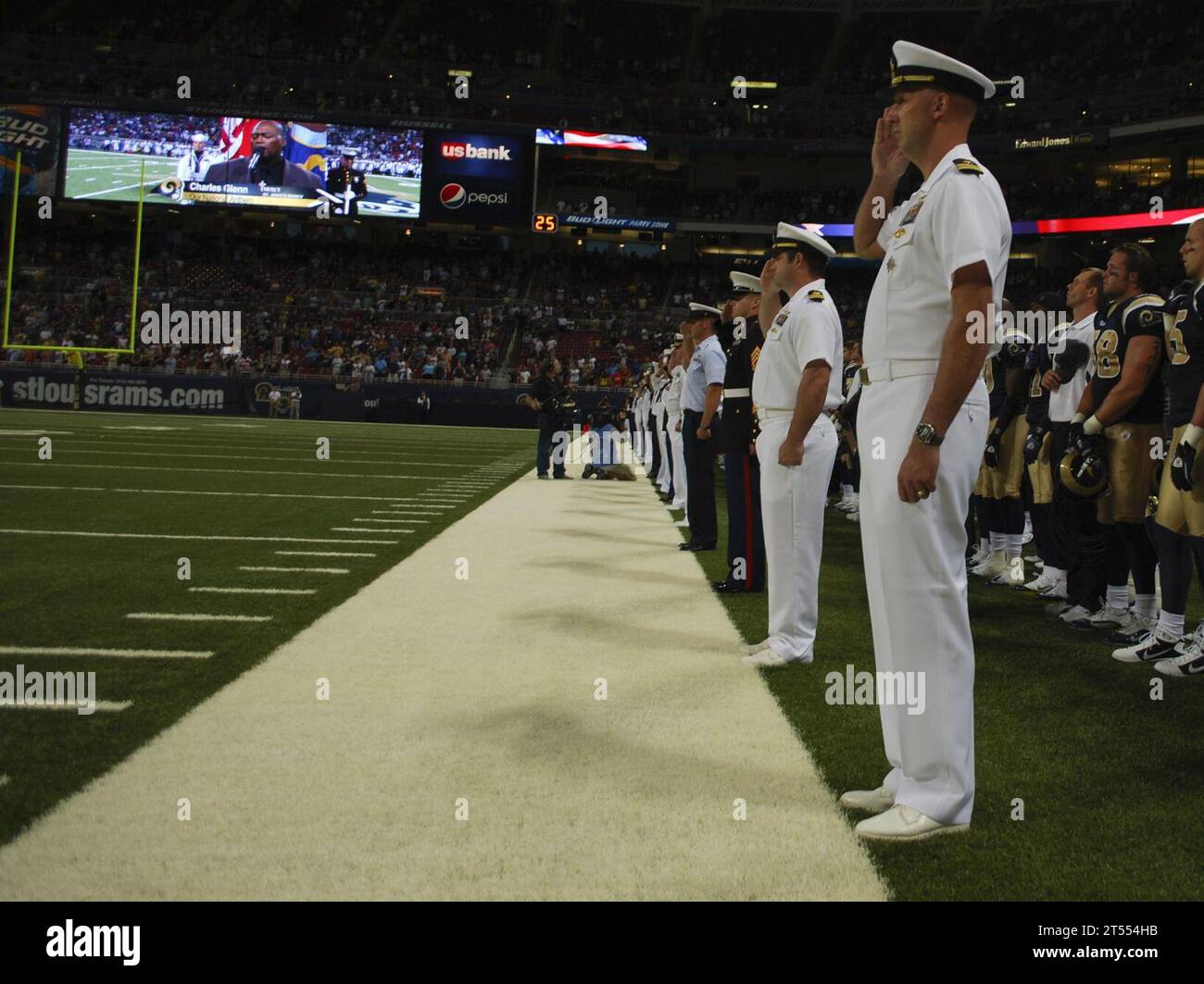 football game, National Anthem, navy, Navy Week 2010, St. Louis Navy Week, St. Louis Rams, U.S ...