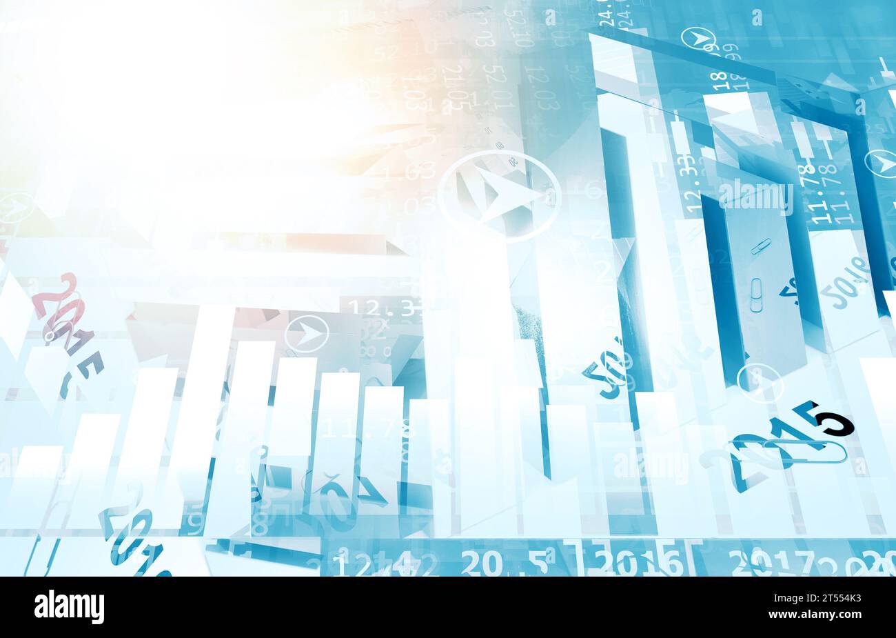 stock market finance graph background with abstract Growth graph chart ...