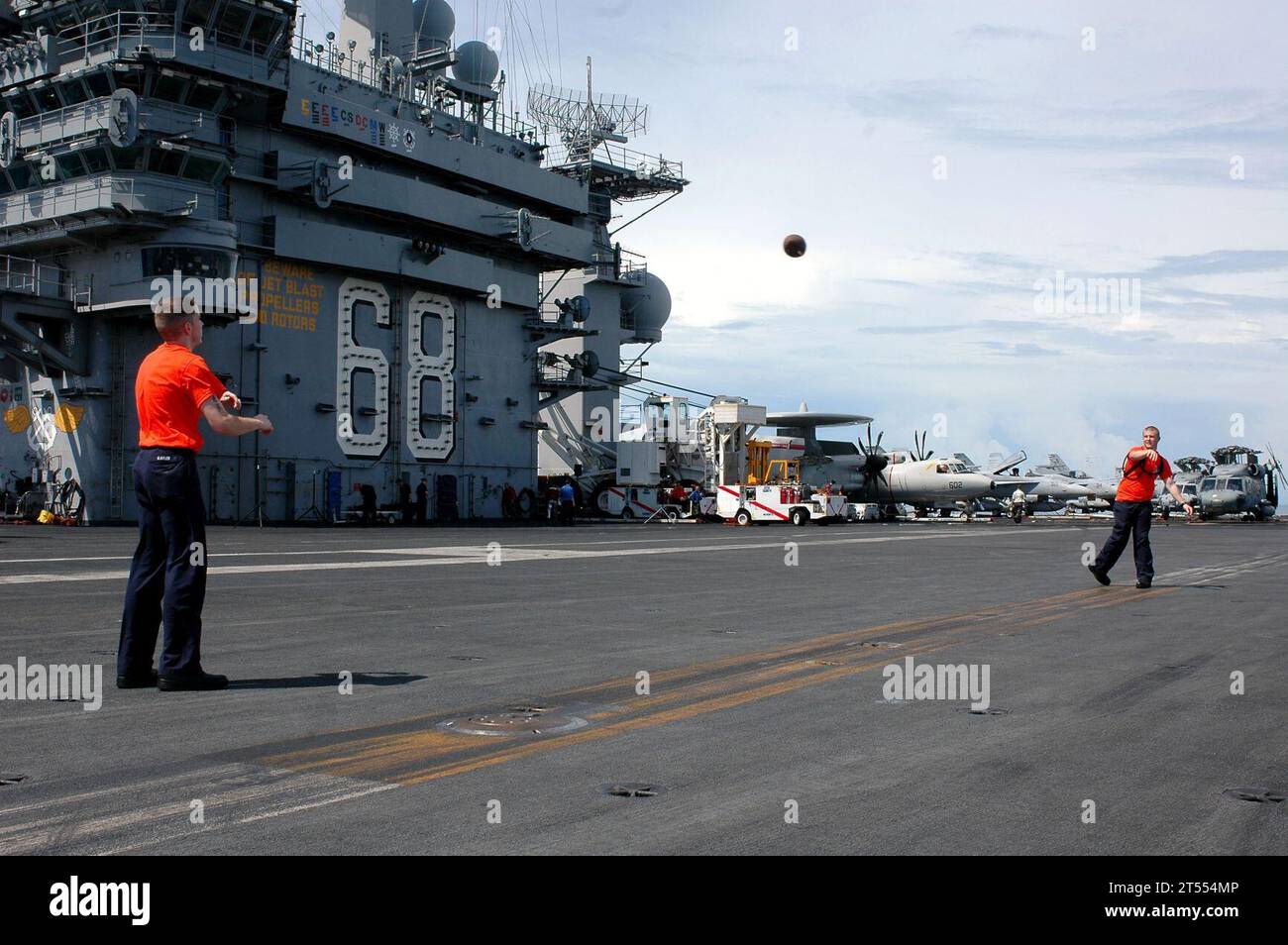 Football, USS Nimitz (CVN 68 Stock Photo - Alamy