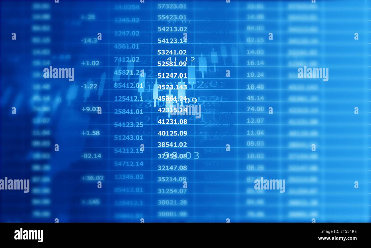 Stock market graph background. 2d illustration Stock Photo - Alamy