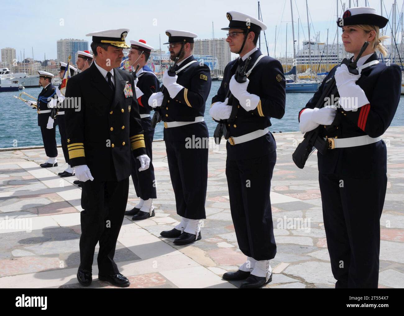 Foreign military, France, inspection, navy, U.S. 6th Fleet, U.S. Navy ...