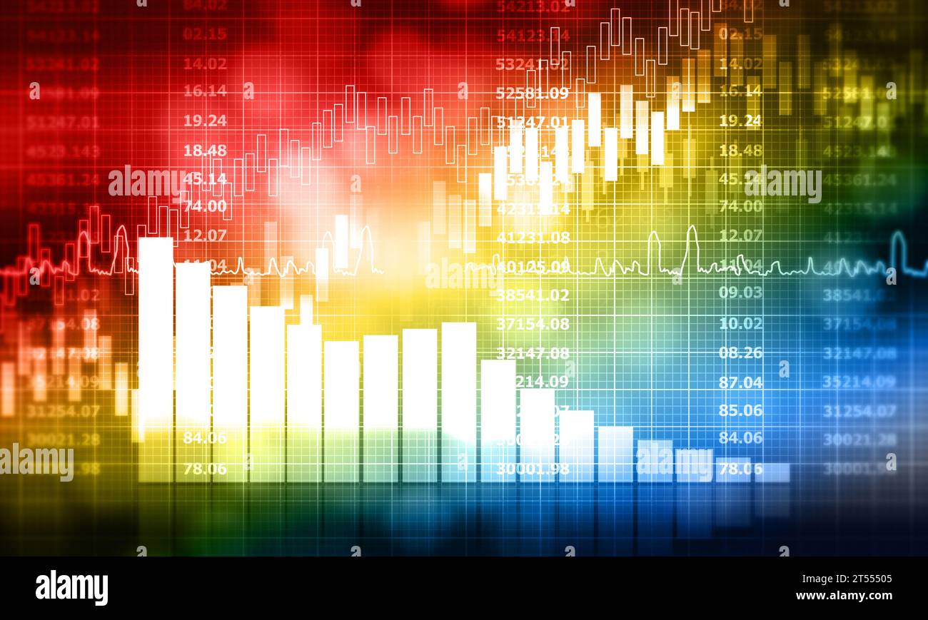stock market finance graph background with abstract Growth graph chart ...