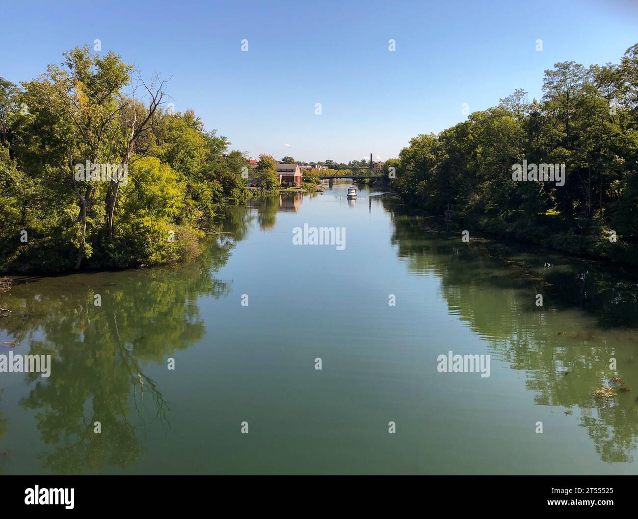 Cayuga and Seneca Canal in Seneca Falls, New York State Stock Photo - Alamy