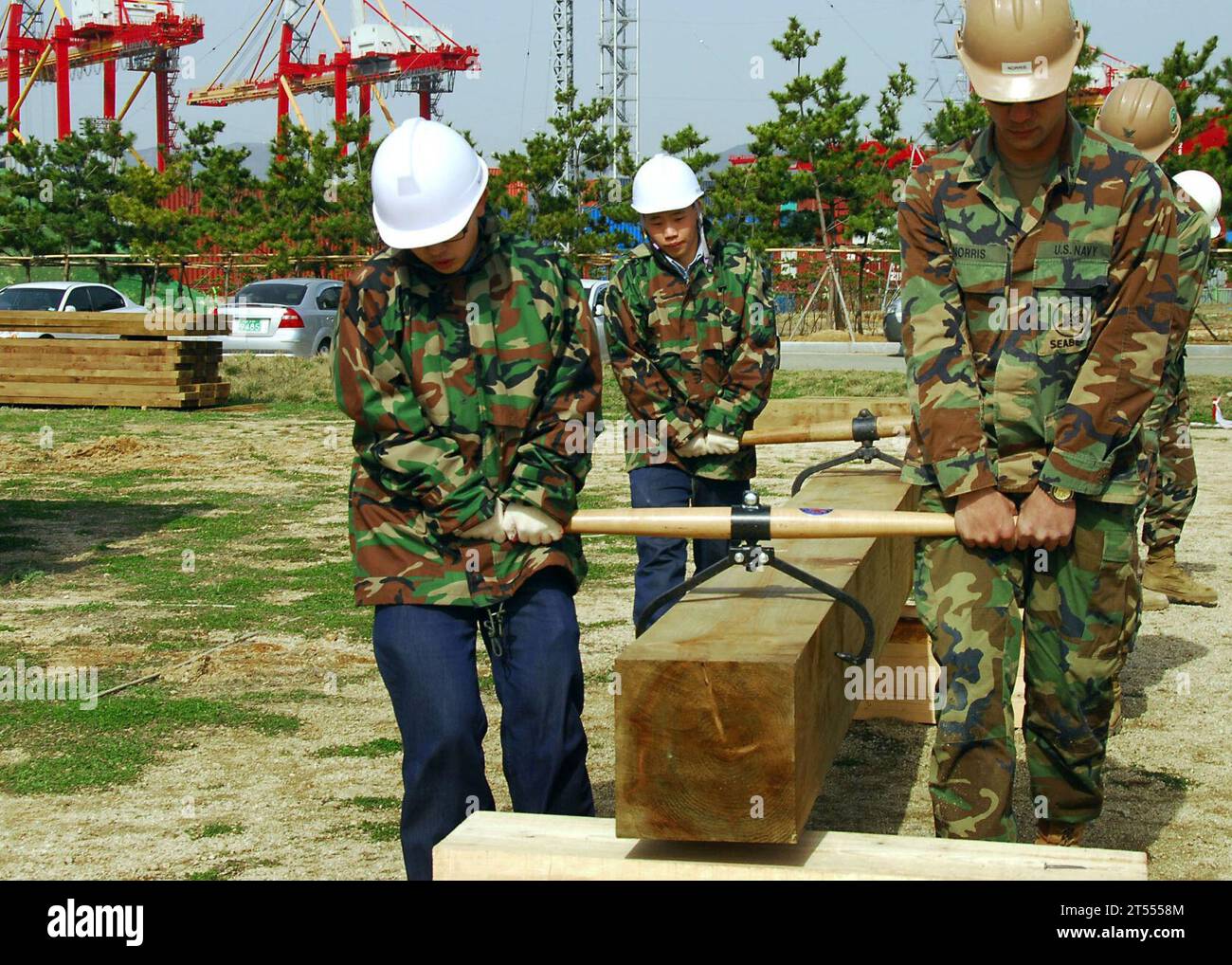 Foreign military, Korea, naval mobile construction battalions, NMCB-1 ...