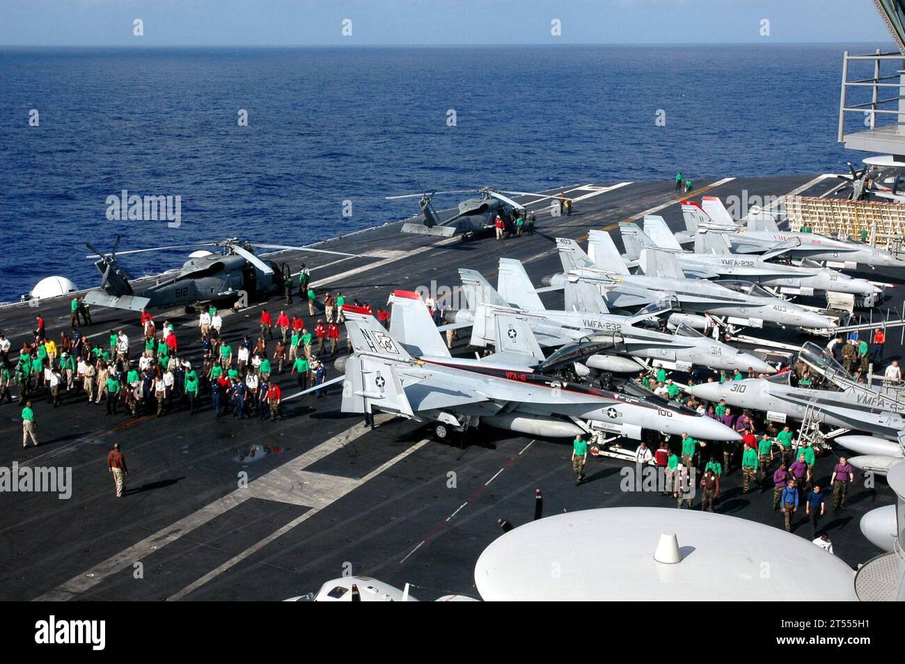 foreign object damage walk down, nuclear-powered aircraft carrier USS Nimitz (CVN 68), Pacific ...