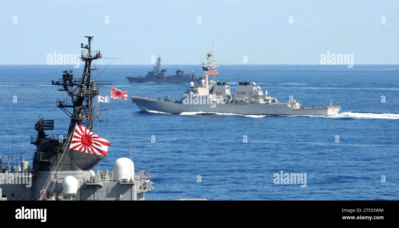 formation, Japan, JMSDF, keen sword, ships, warships Stock Photo - Alamy