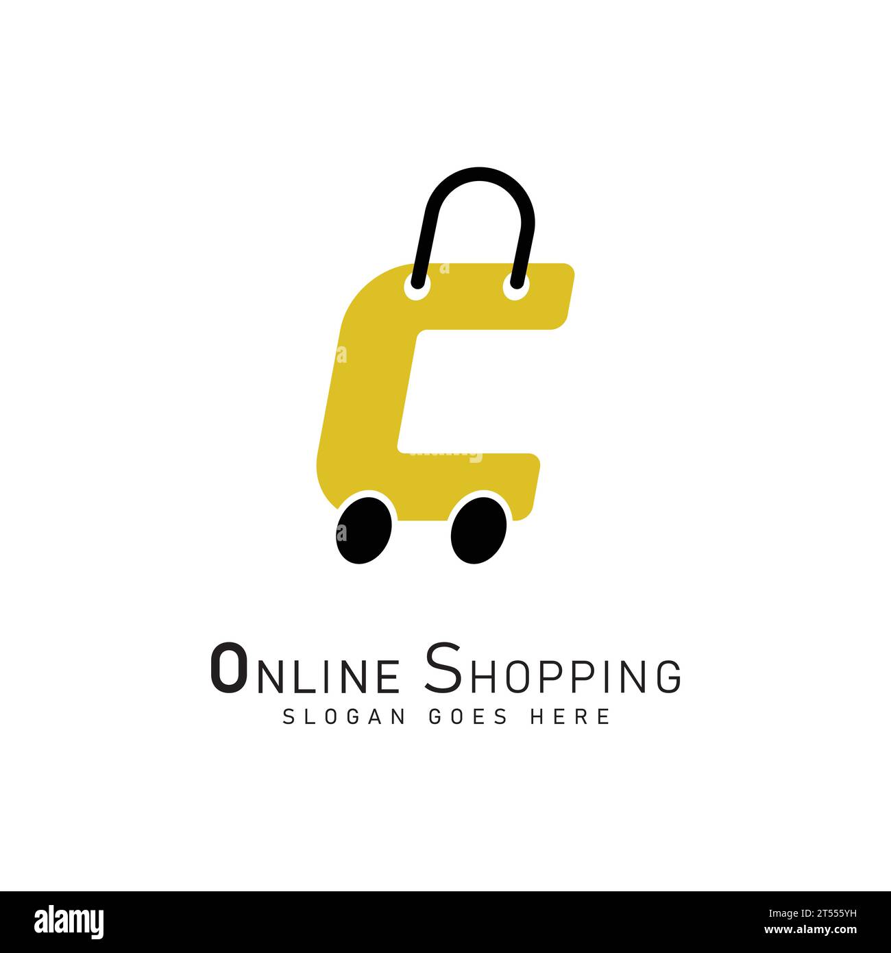 Letter C for Shopping Logo template, ecommerce icon. Alphabet C bag ...