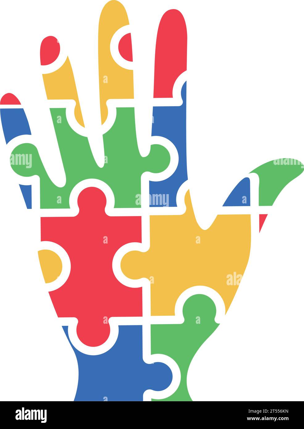 autism puzzle hand Stock Vector Image & Art - Alamy