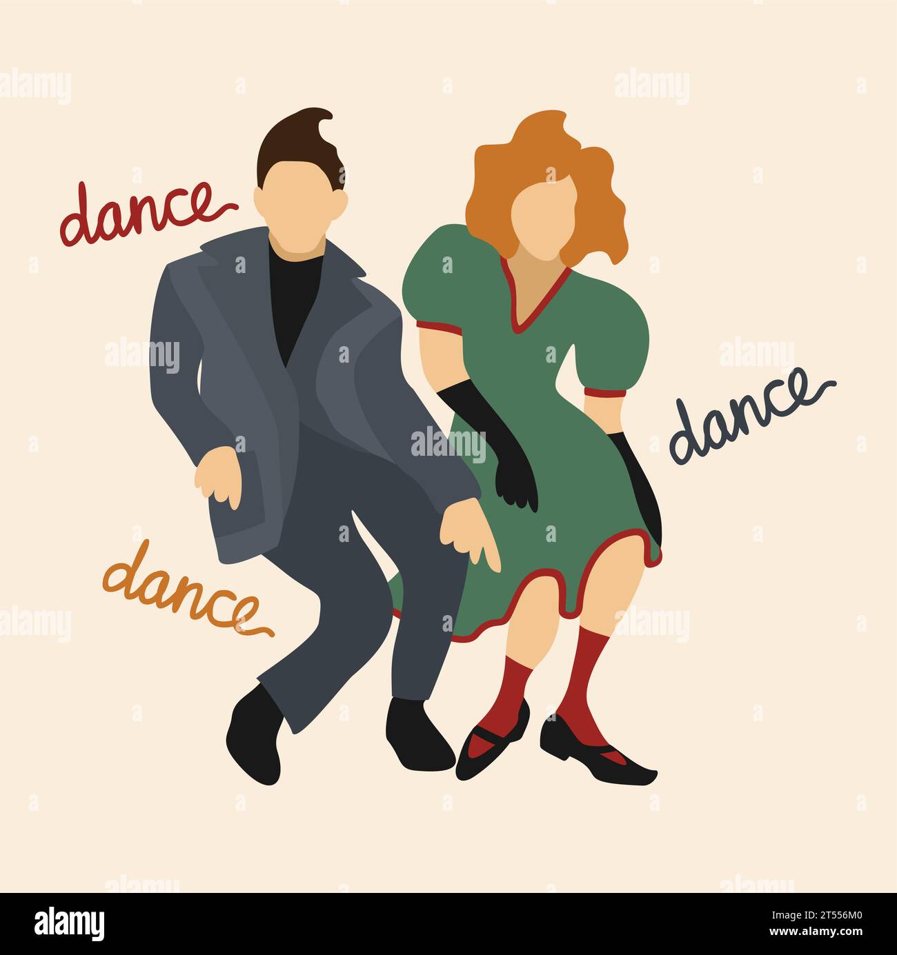 1940s dance Stock Vector Images - Alamy