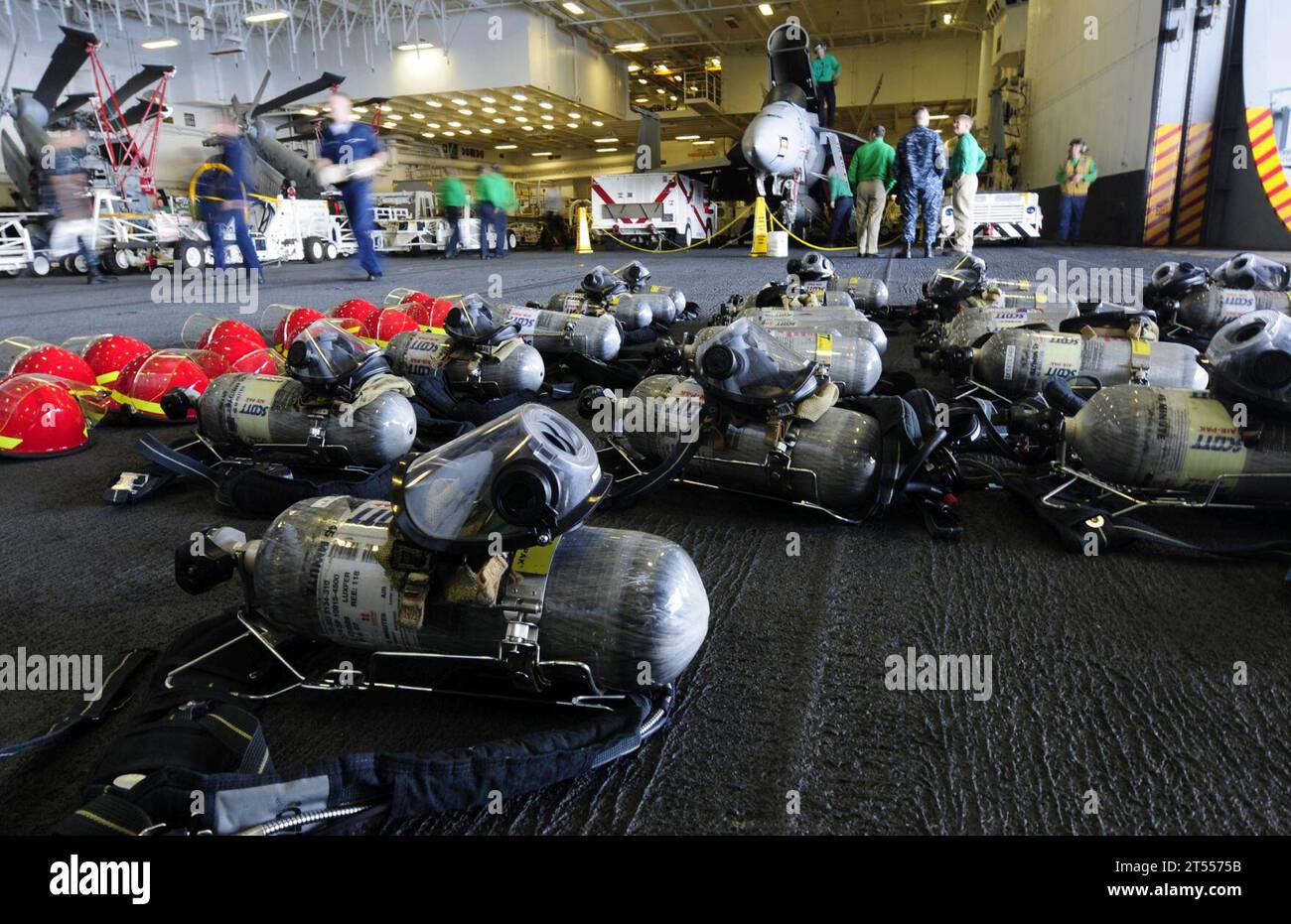 general quarter, Sailor, SCBA, U.S. Navy, USS George H.W. Bush (CVN 77 ...
