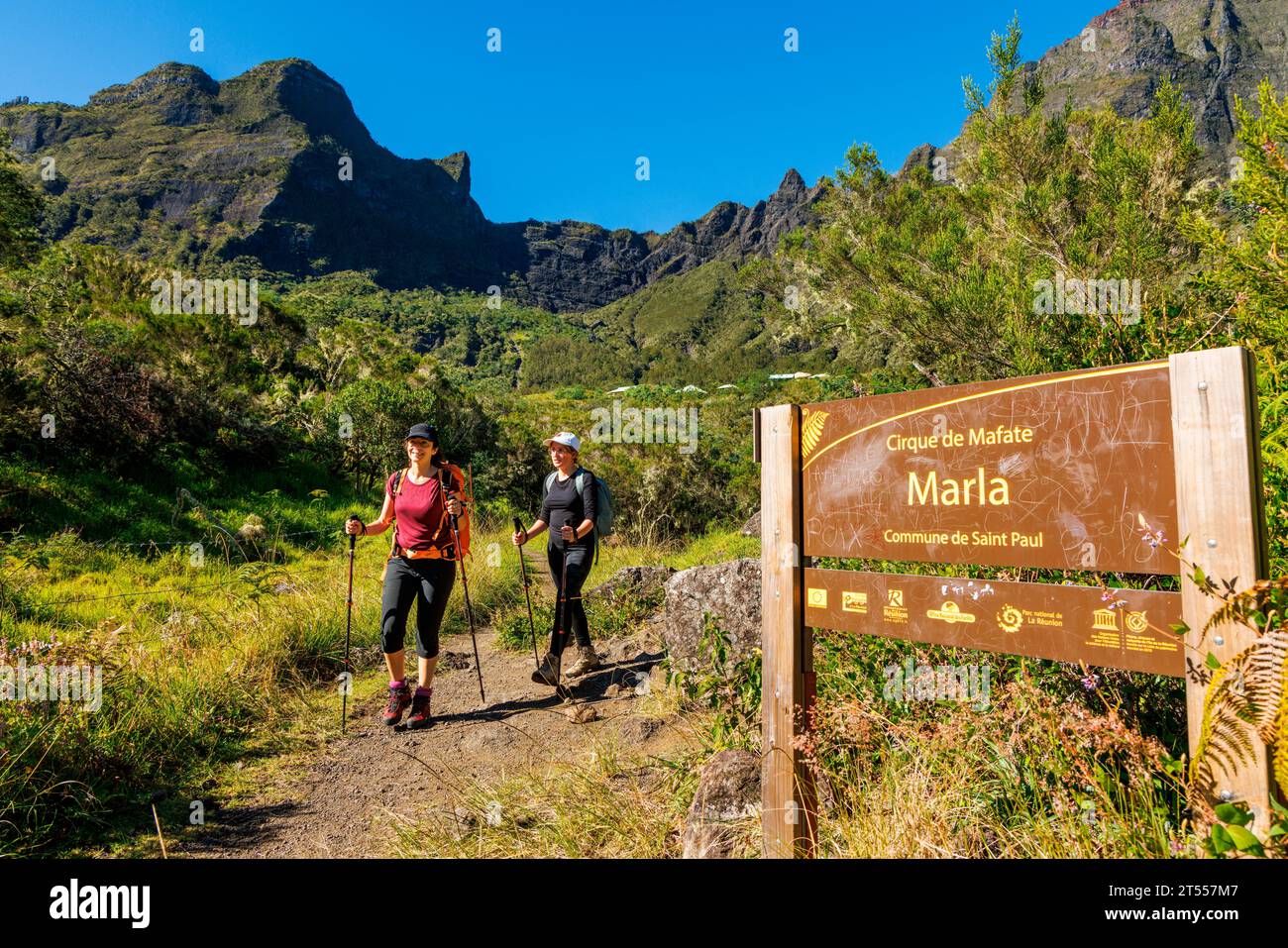 Cirque de Mafate, Marla, Reunion Island, France Stock Photo - Alamy
