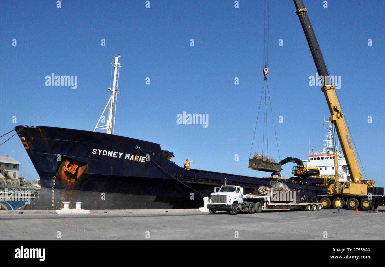 green, MV Sydney Marie, pier, recycling, Sailor, U.S. Navy Stock Photo ...