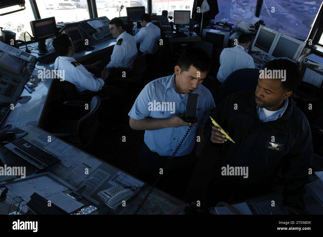 ground control training, Naval Station Rota flight tower, Rota, Spain ...
