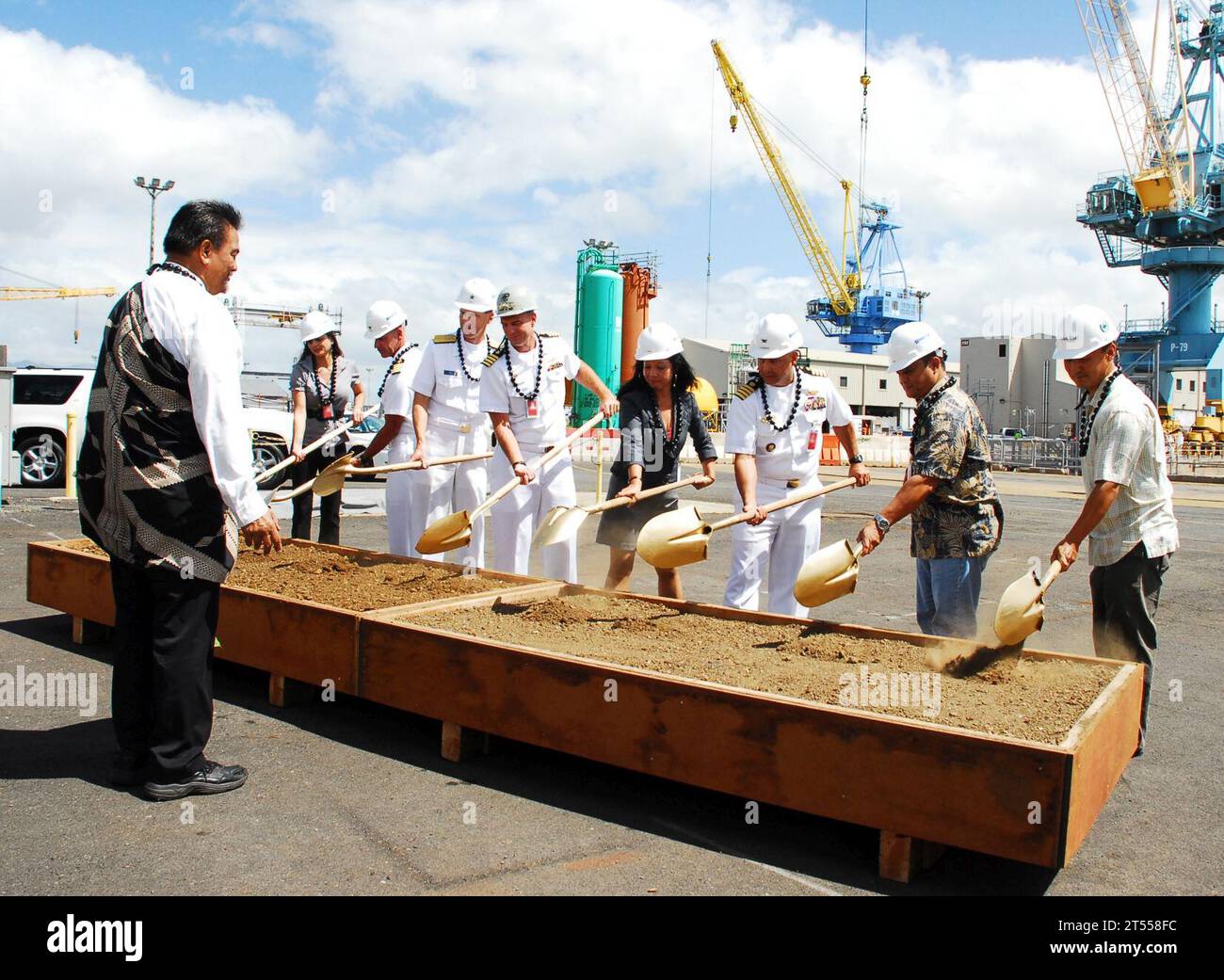 ground breaking ceremony, Pearl Harbor Naval Shipyard, production ...