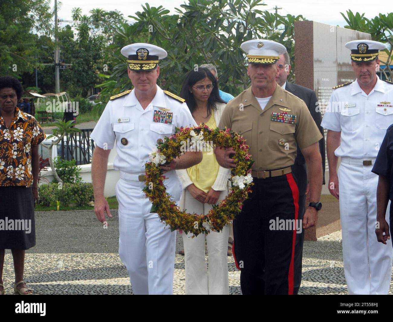 Guadacanal Monument, HONIARA, people, Solomon Islands, U.S. Navy ...