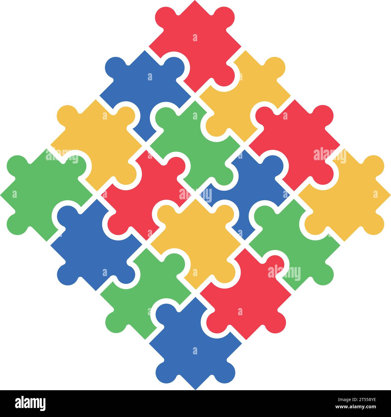 Autism puzzles jigsaw pieces hi-res stock photography and images - Alamy