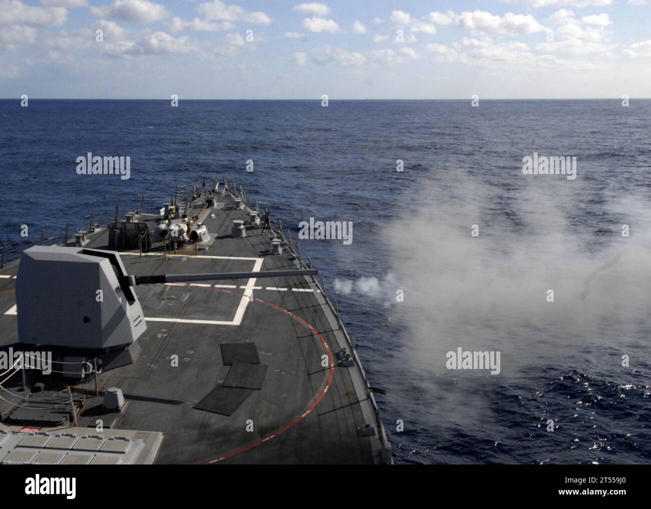 Guided-Missile Destroyer, MK-45 5-inch/54-caliber lightweight gun, U.S ...