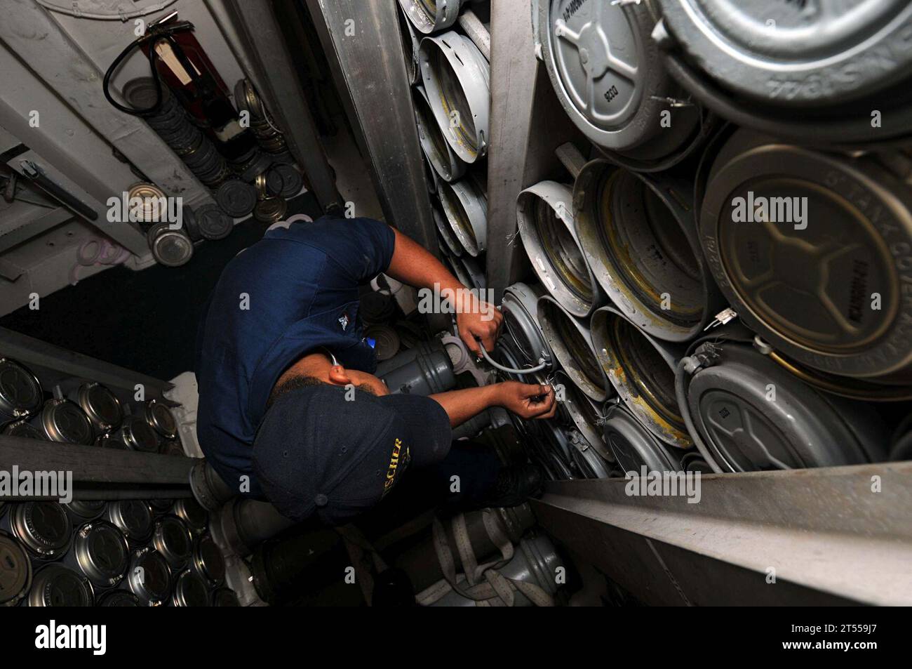 Guided-Missile Destroyer, magazine, navy, powder charge, training, U.S ...