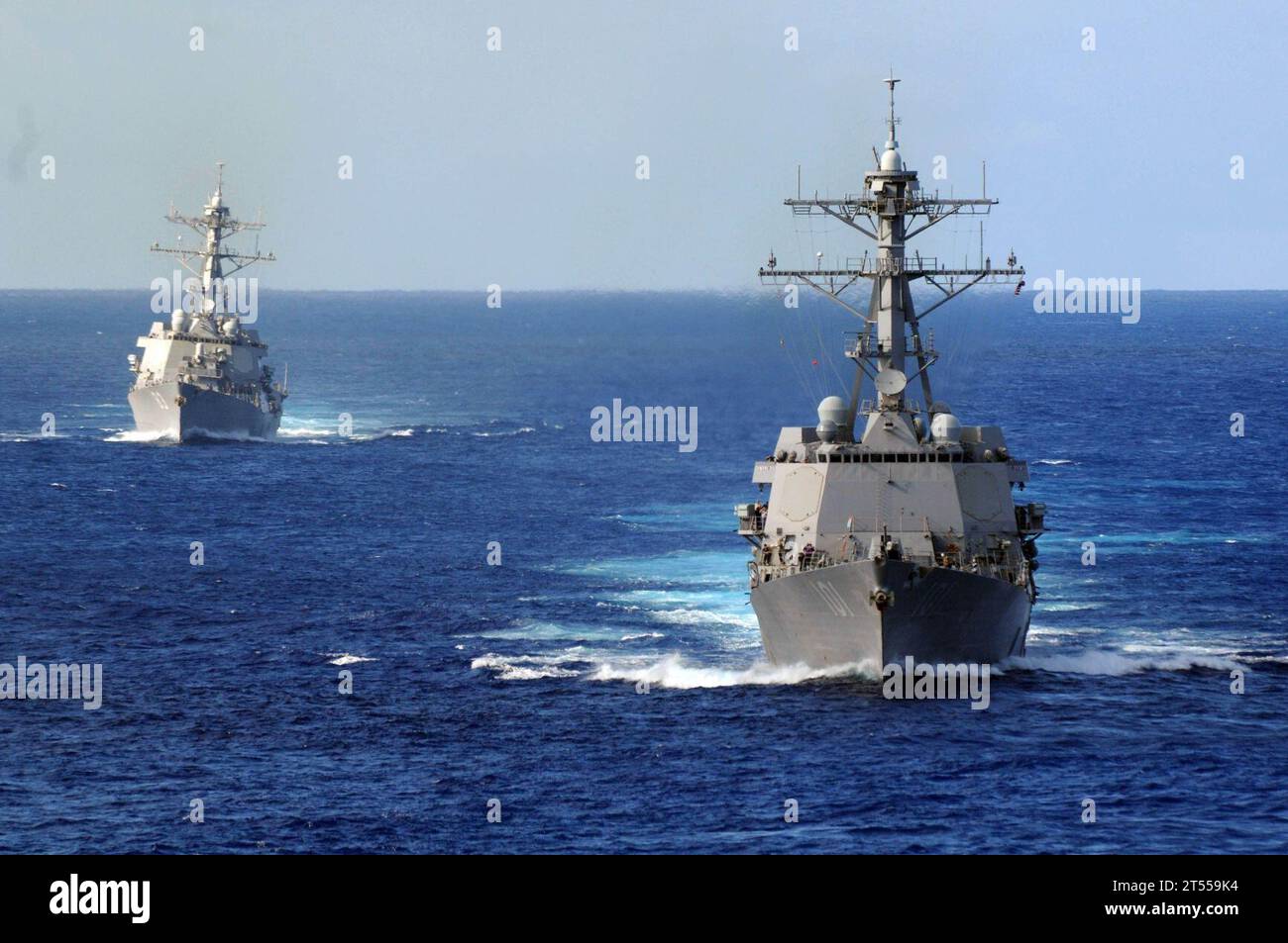 Guided-Missile Destroyer, underway, USS Gridley (DDG 101), USS Howard ...