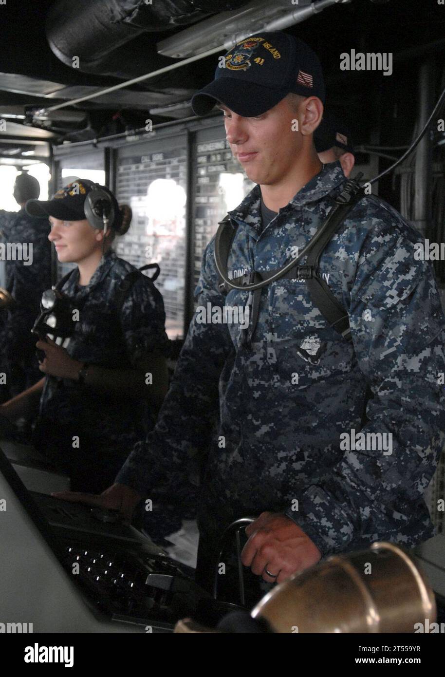 Gulf of Aden, man the helm, REPLENISHMENT AT SEA, Sailor, USNS Leroy ...