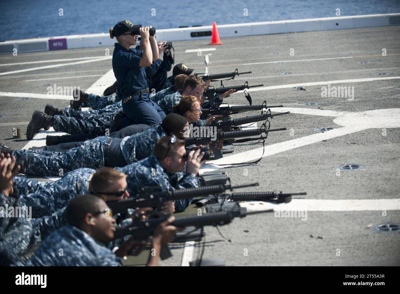 Gun Qualifications; USS New Orleans; 9MM; Beretta; M16; U.S. Nav Stock ...