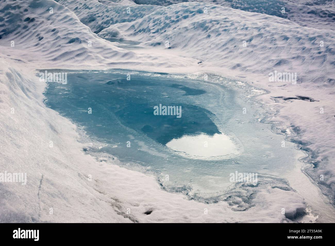 Small lake of melted ice in Perito Moreno Glacier Stock Photo - Alamy