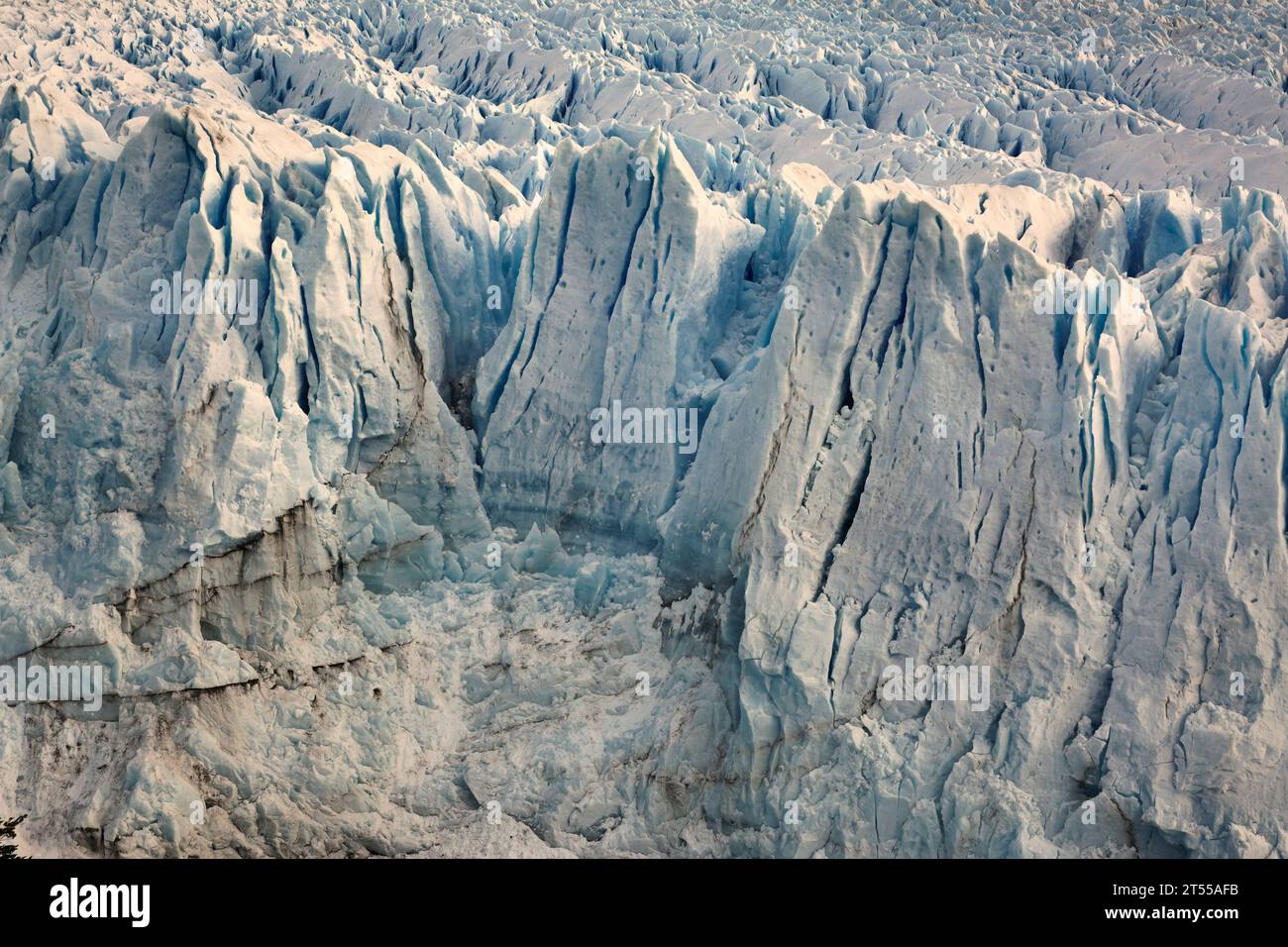 The cracks and textures of Perito Moreno Glacier North face Stock Photo ...
