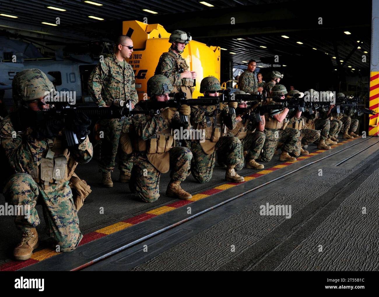 HANGAR BAY, Marines, Philippine Sea, U.S. navy , USS ESSEX (LHD 2 ...
