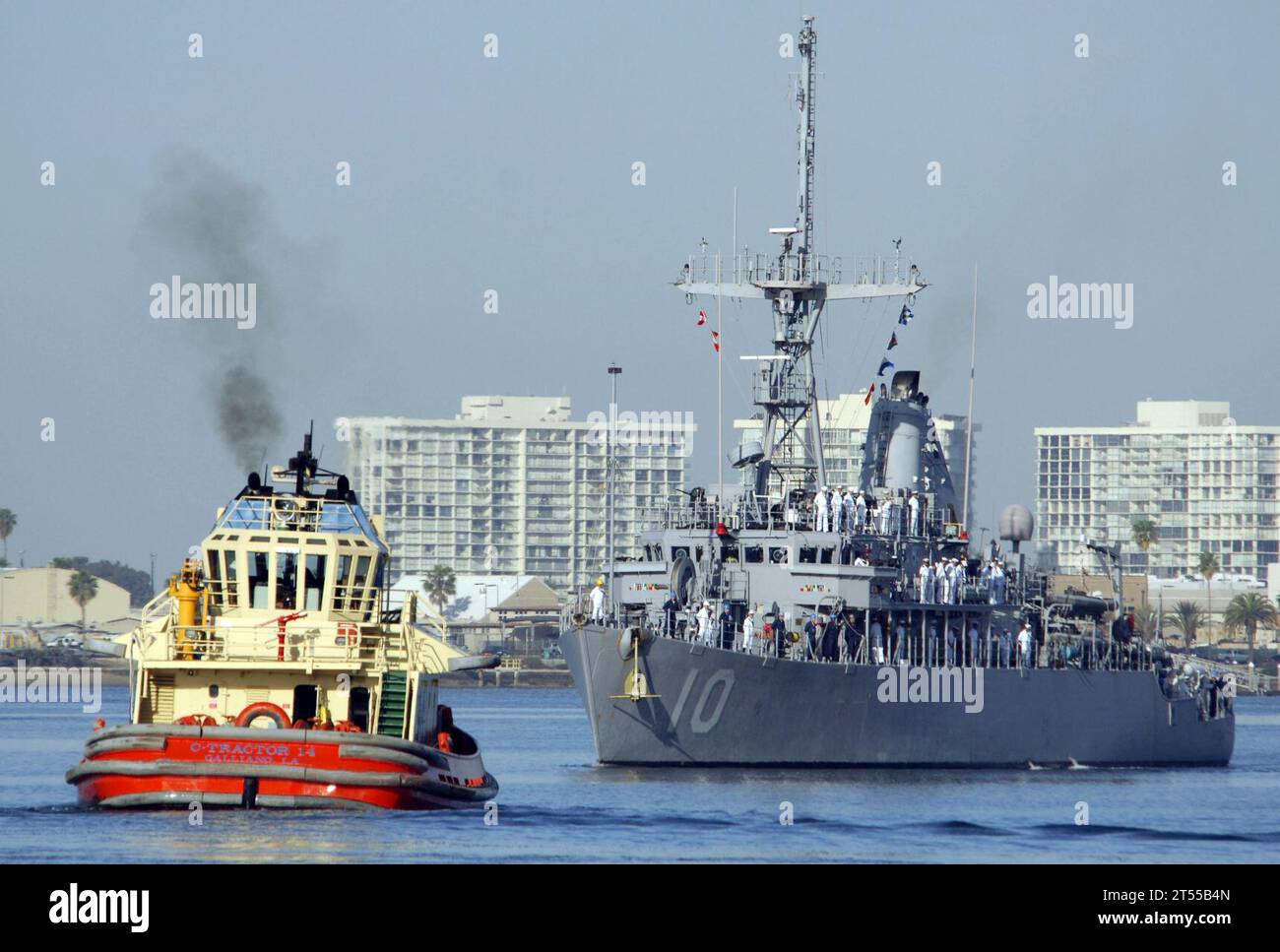 harbor, mine sweeper, port, ships, tug, visit Stock Photo - Alamy