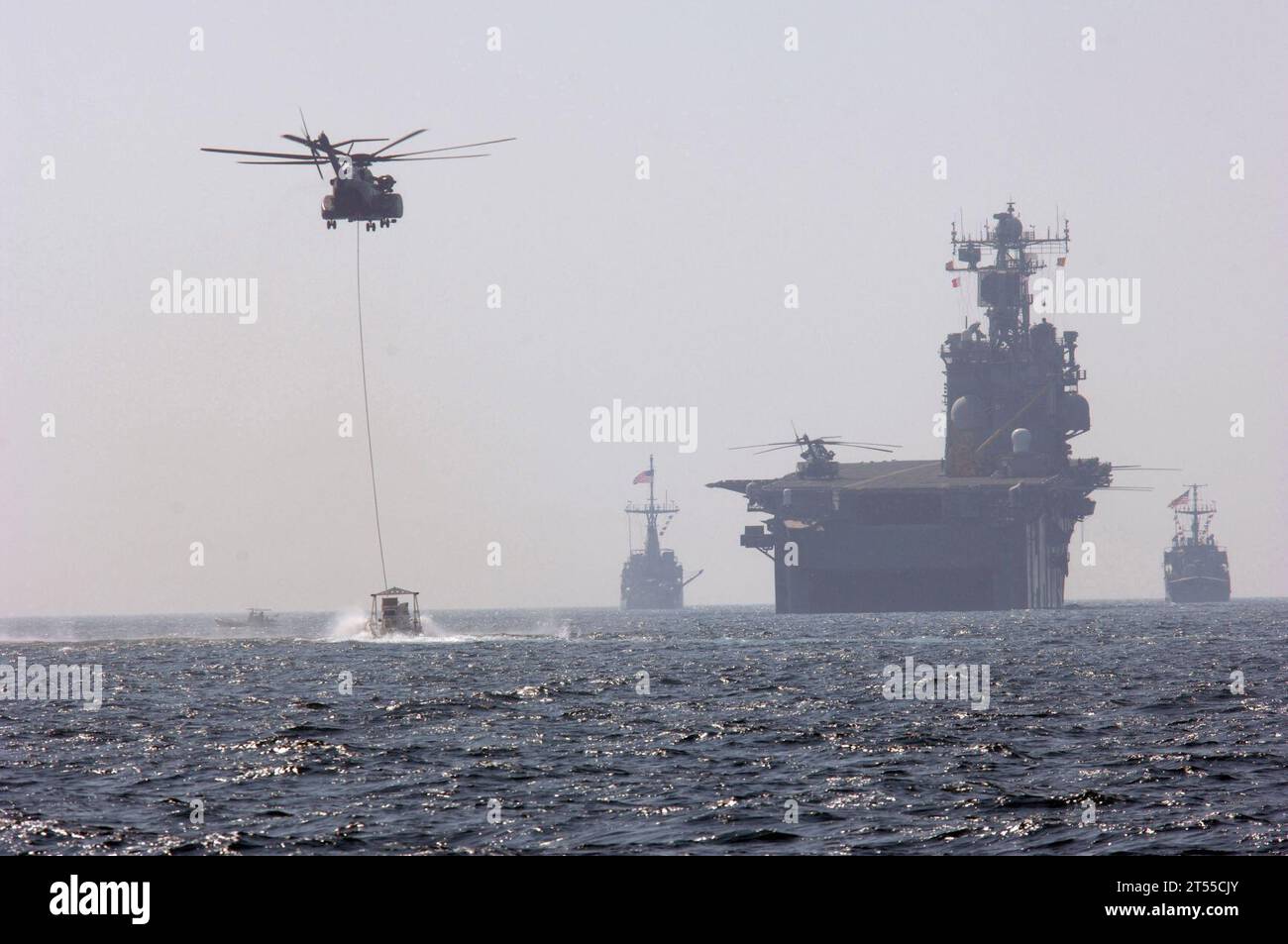 helicopter, hm-53e sea dragon, mine countermeasure training, mk-105 ...