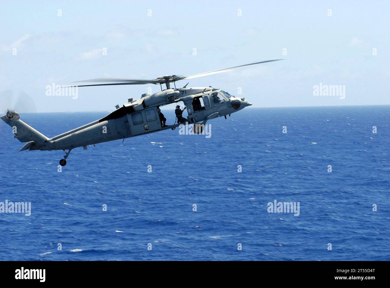helicopter, Replenishment at Sea (RAS), USS Ronald Reagan Stock Photo ...