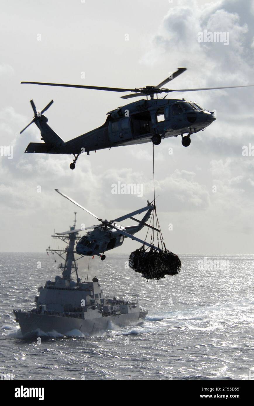helicopter, RAS, ships Stock Photo - Alamy