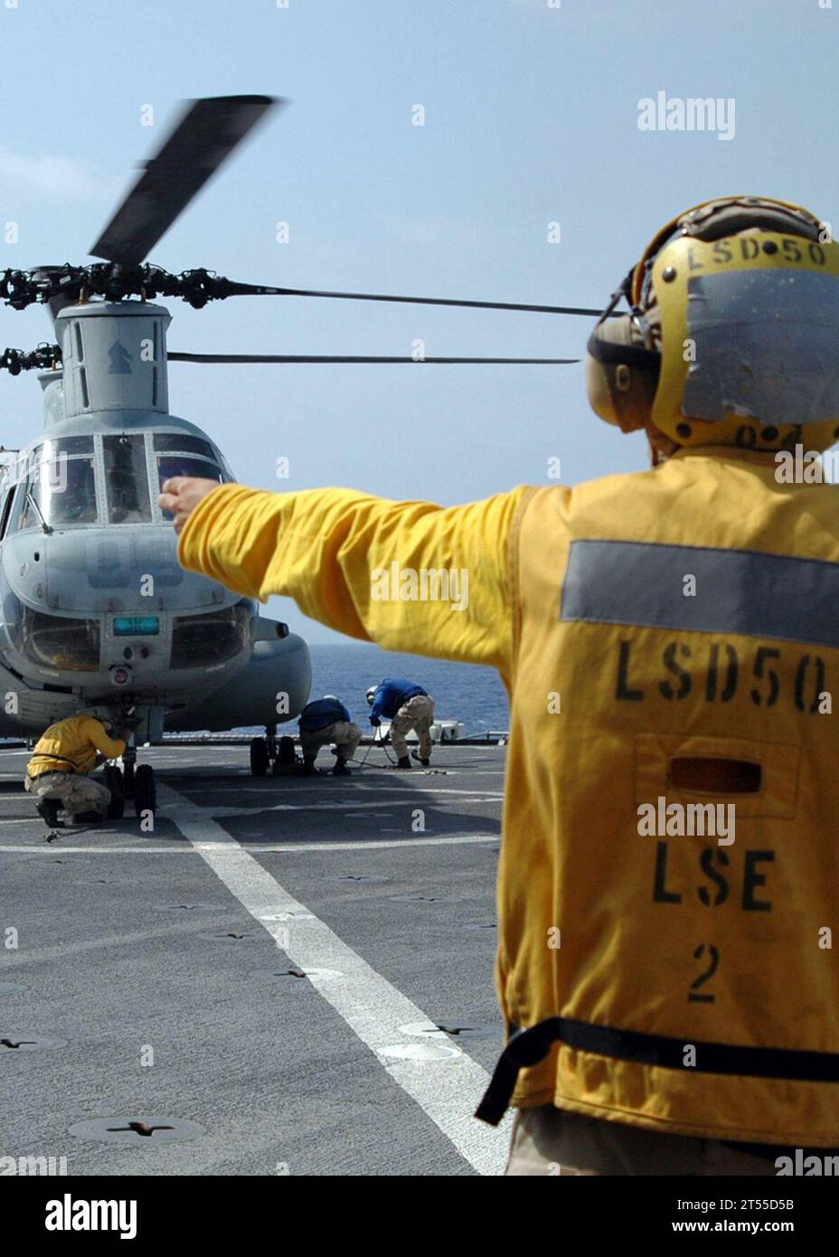 helicopter, people, USS Carter Hall Stock Photo - Alamy
