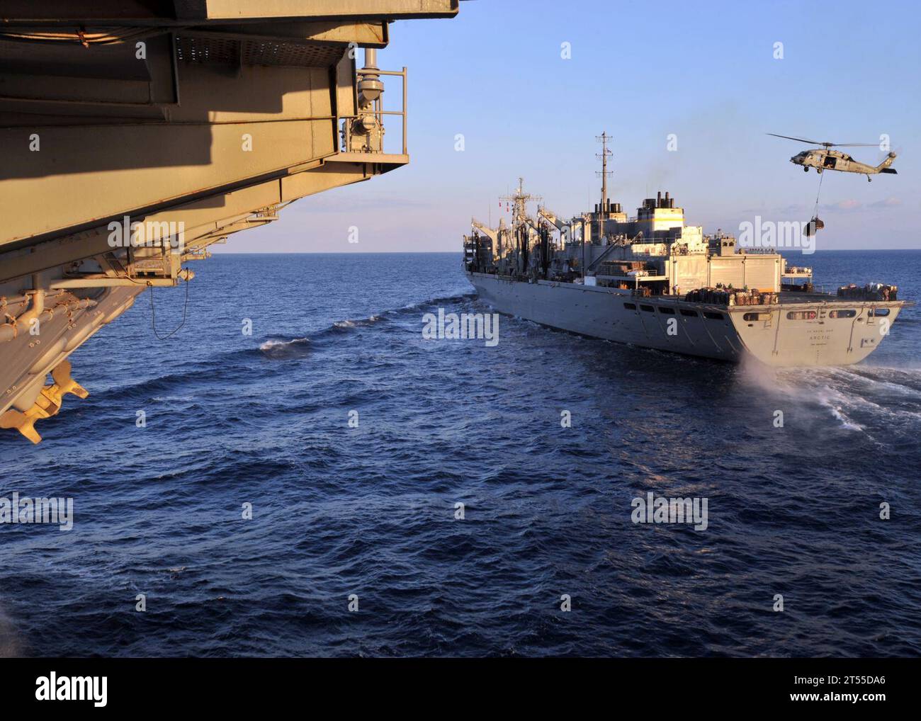 helicopter, Sailor, U.S. Navy, USNS Arctic (T-AOE 8), USS Enterprise ...