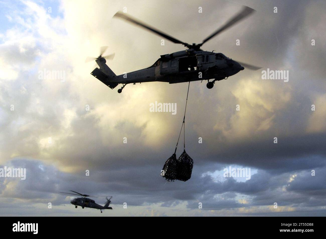 helicopters, MH-60S Knighthawk, navy, REPLENISHMENT AT SEA, U.S. Navy, USNS Bridge (T-AOE 10 ...