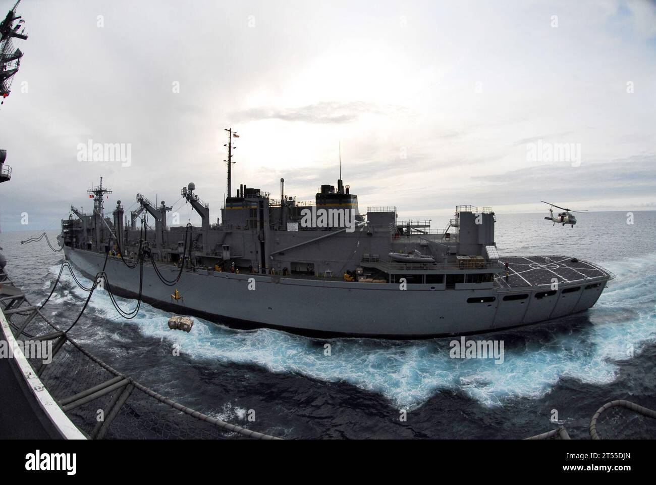 helo, msc, ship, UNREP Stock Photo - Alamy