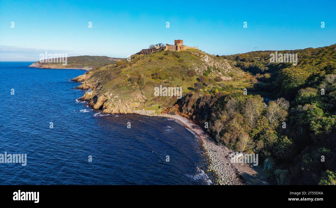 23 October 2023, Denmark, Vang: View of the ruins of the medieval ...