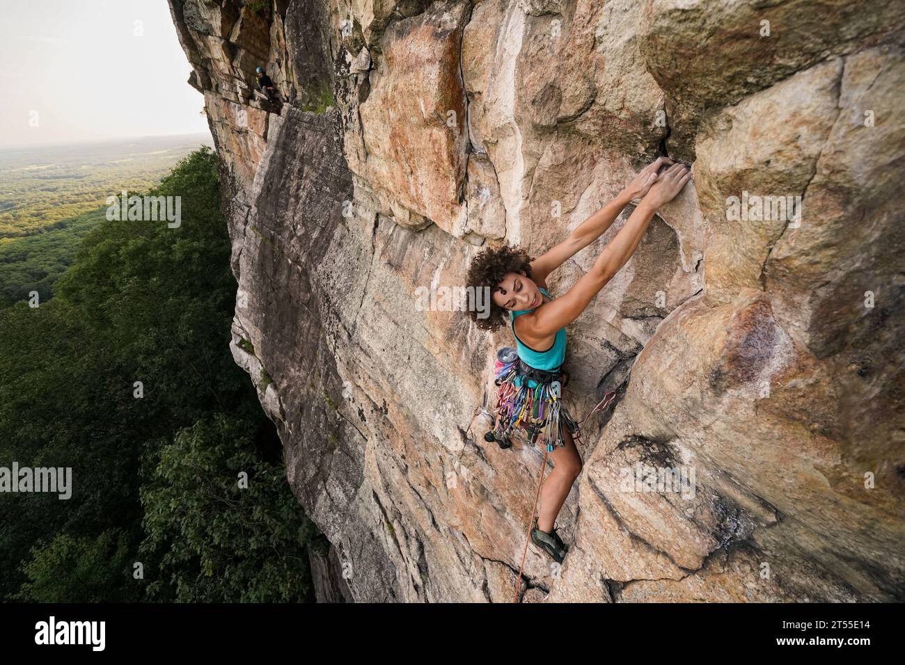 Amanda Milhet - LOTG - Gunks Climbing Stock Photo - Alamy