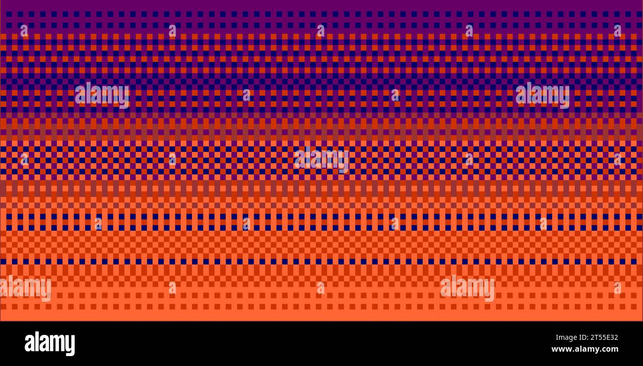 Simple sunset pixel sky with a bright gradient. Orange, purple and blue abstract background with ...